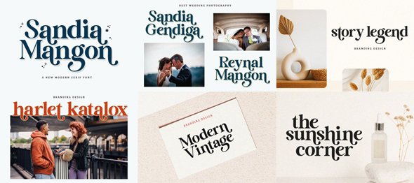 Sandia Mangon - Modern Serif Font | SoftArchive