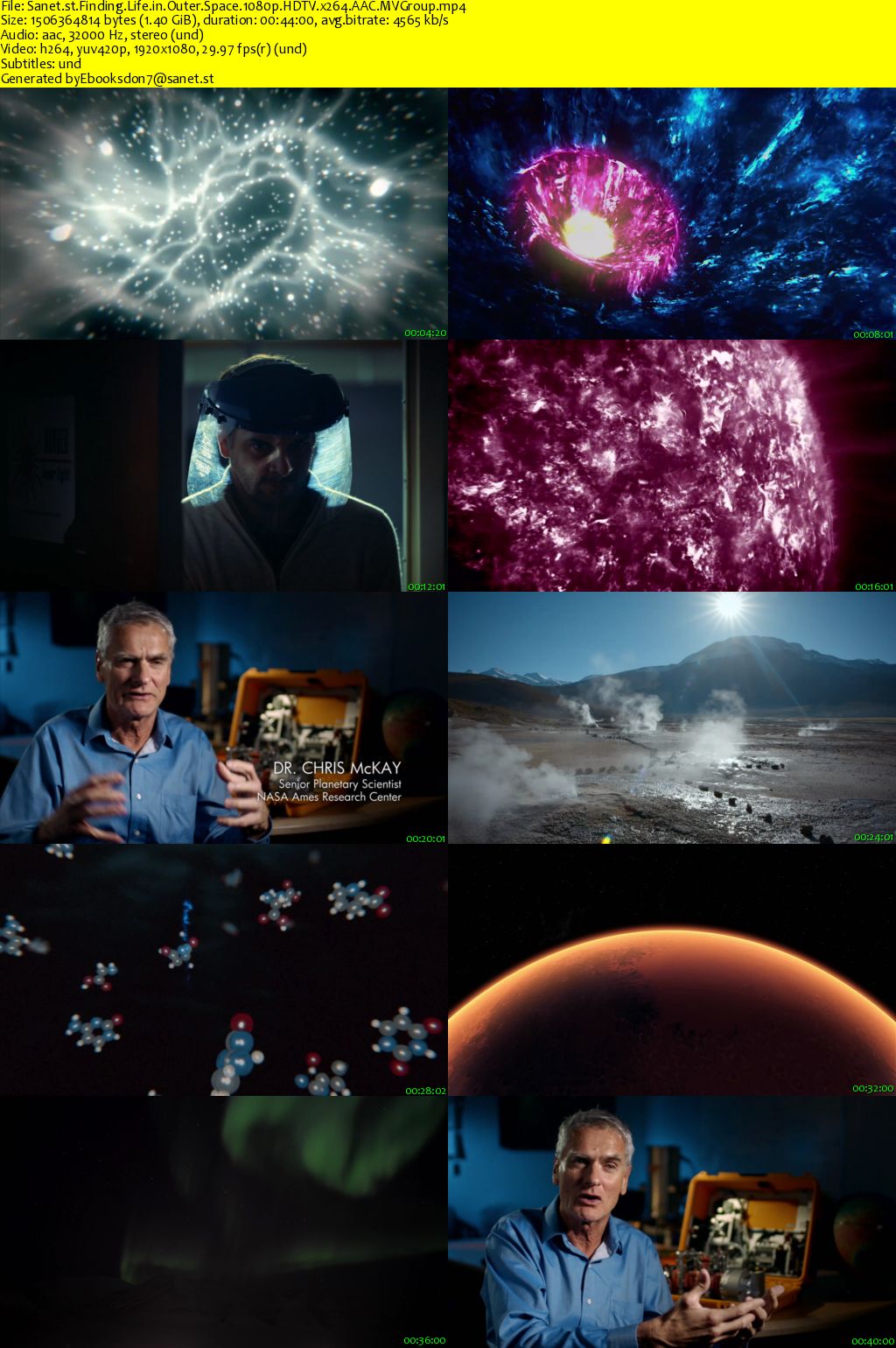Smithsonian Ch. - Finding Life in Outer Space (2017) 1080p HDTV x264 ...