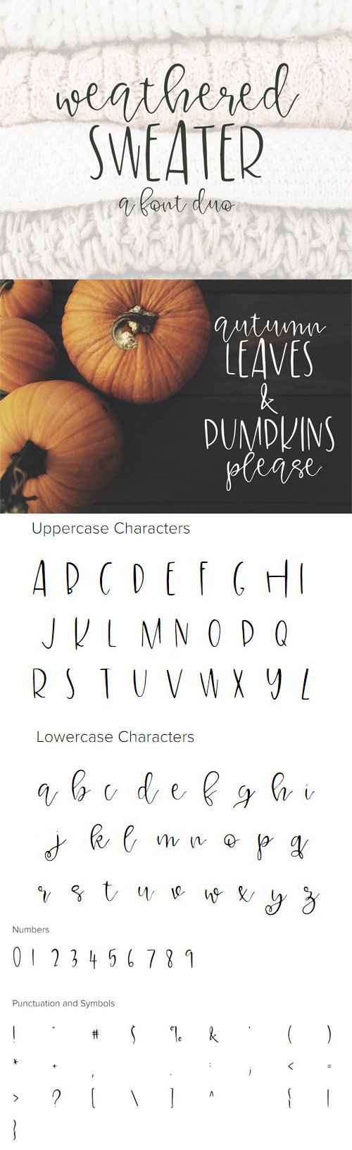 Weathered Sweater Font Duo | SoftArchive