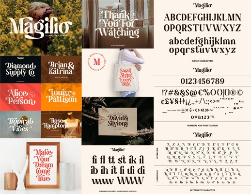 Magilio - Chic Serif Fonts | SoftArchive