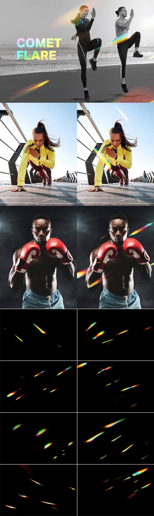 8 Realistic Comet Light Flare Overlays for Photoshop | SoftArchive