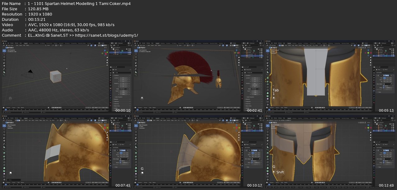 Spartan Helmet Low Poly Modeling In Blender 3.3 | SoftArchive