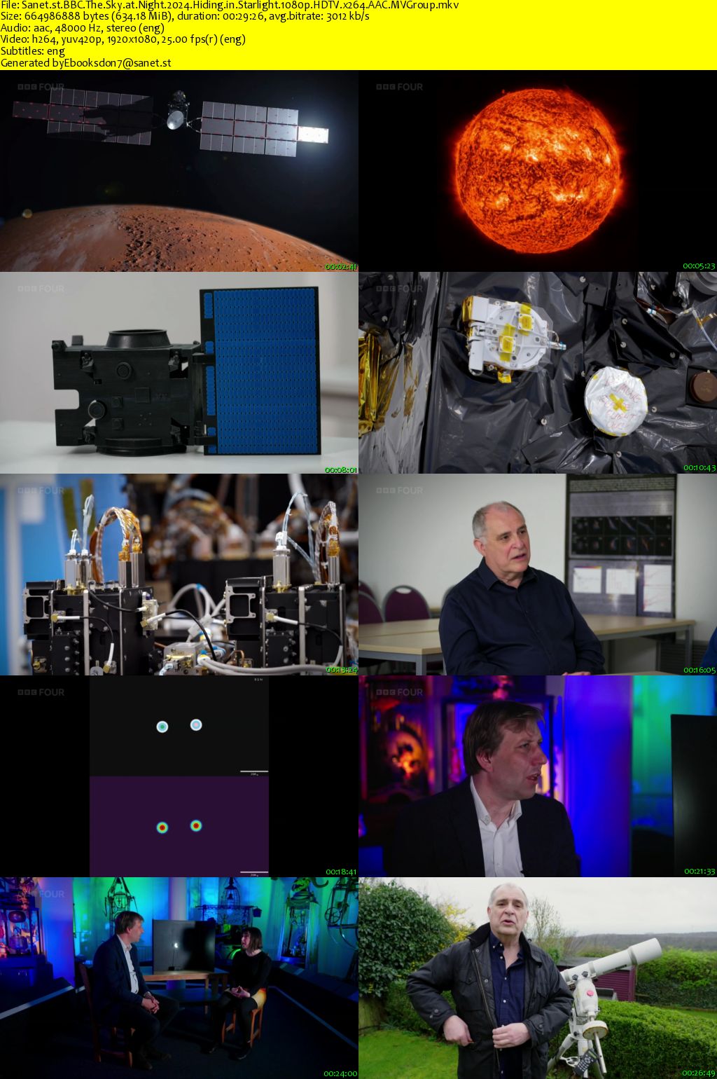 BBC The Sky at Night - Hiding in Starlight (2024) 1080p HDTV x264 AAC ...