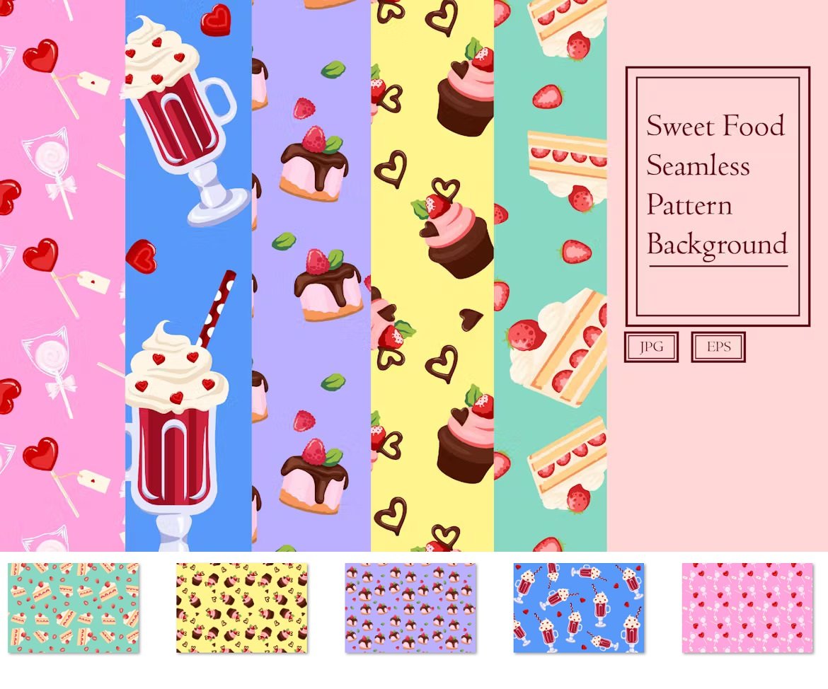 EE - Sweet Foods Seamless pattern Background VN84WGC | SoftArchive