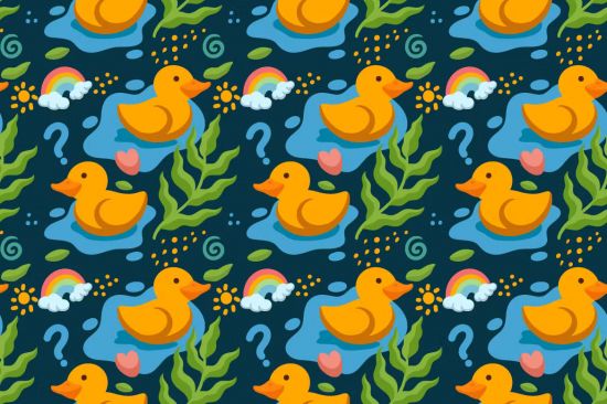 EE - Little Duck Cartoon Seamless Pattern HYRY92Z | SoftArchive