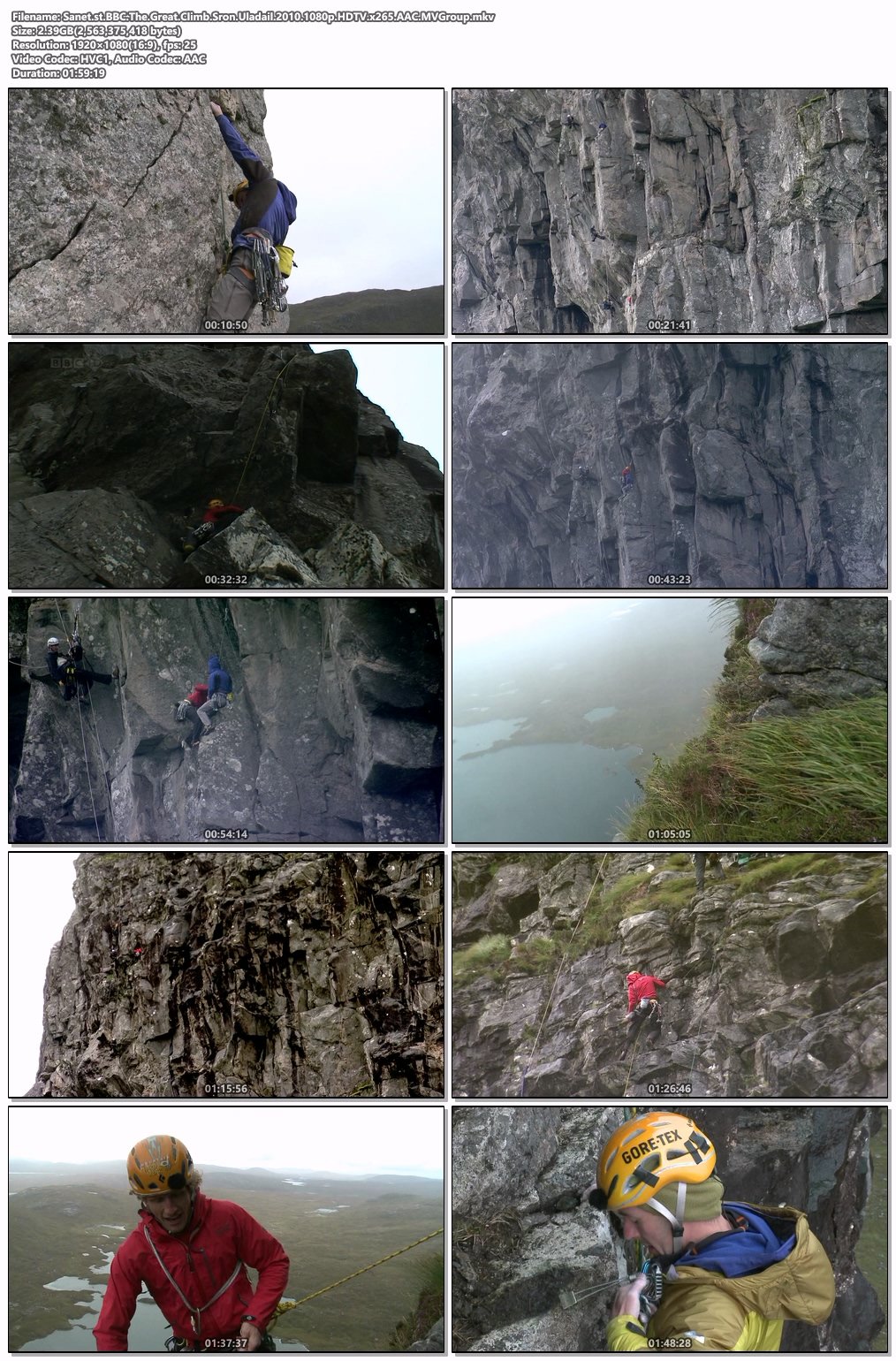 BBC - The Great Climb: Sron Uladail (2010) 1080p HDTV x265 AAC MVGroup ...