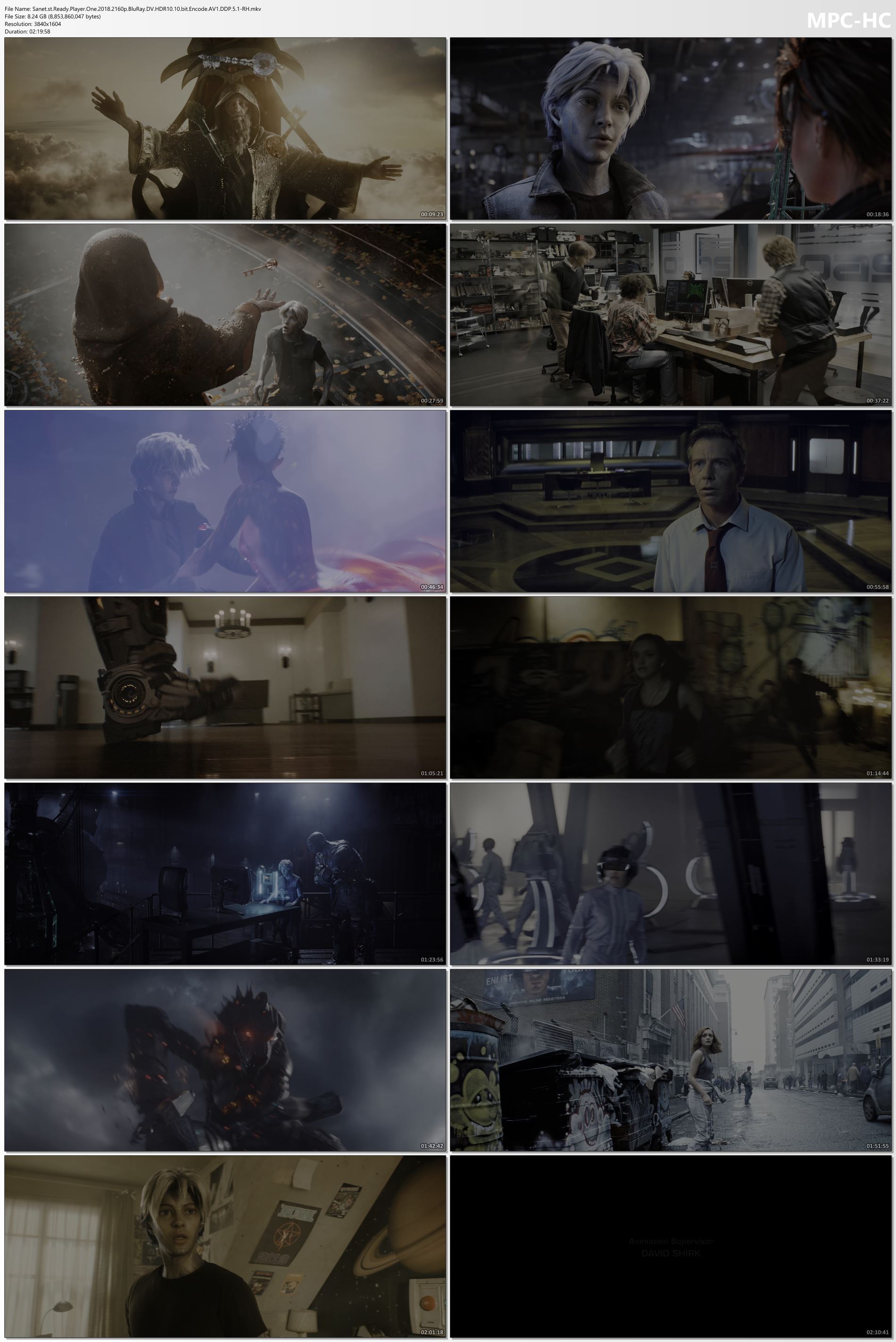 Ready Player One 2018 2160p BluRay DV HDR10 10 bit Encode AV1 DDP 5.1-R ...