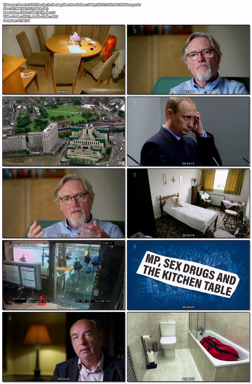 Channel 5 - The Spy in the Bag: New Revelations (2024) 1080p HDTV x265 ...