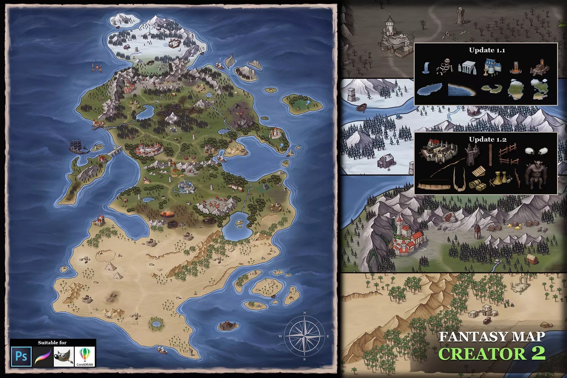 Unity Asset - Fantasy Map Creator 2 v1.2 | SoftArchive