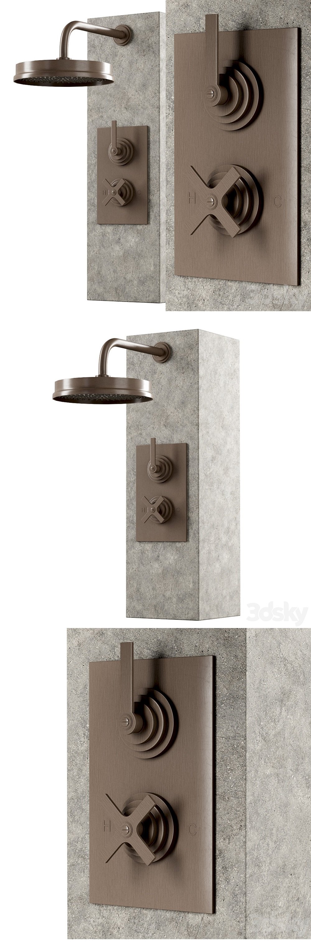 3dsky - Landmark pure urban shower by Samuel Heath / Shower faucet ...