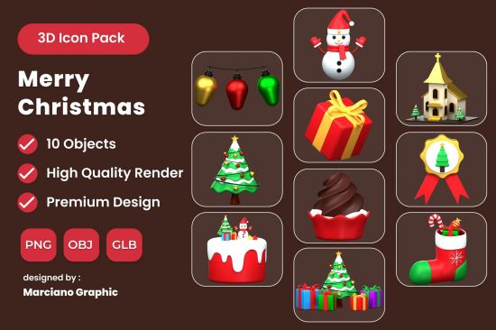 EE - Christmas 3D Icon Pack AP2VER5 | SoftArchive