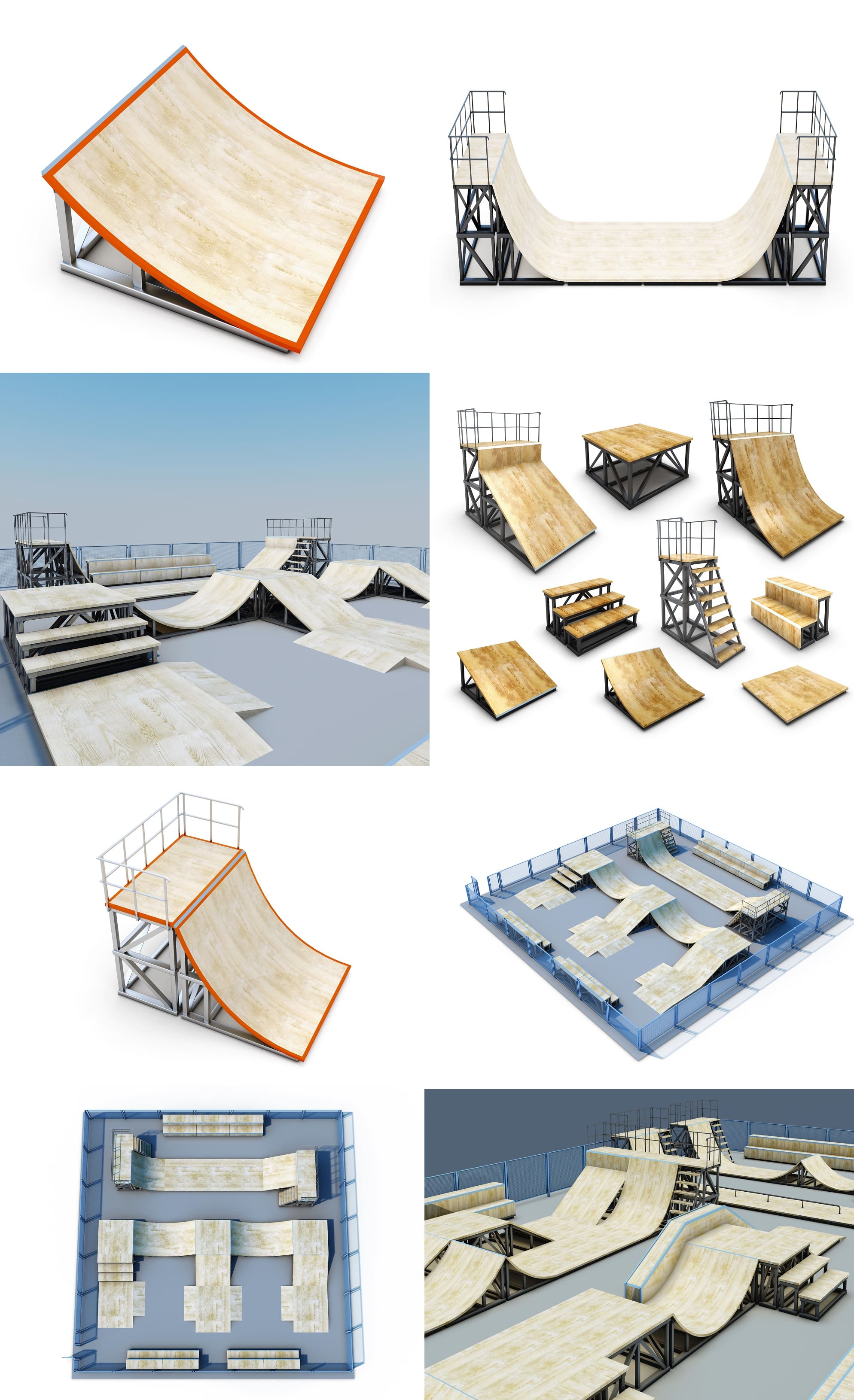 Set of skatepark element | SoftArchive