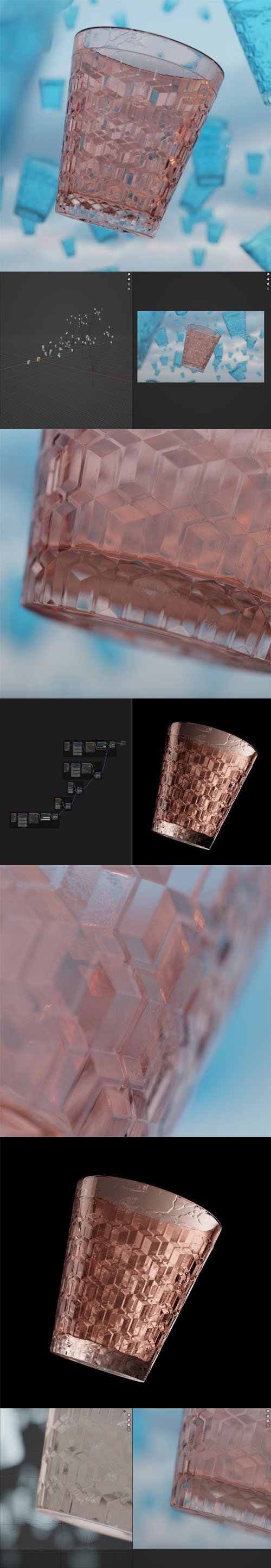 Glass 3D Model with Perfect Bump Maps for Blender | SoftArchive