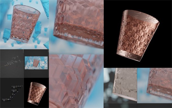 Glass 3D Model with Perfect Bump Maps for Blender | SoftArchive