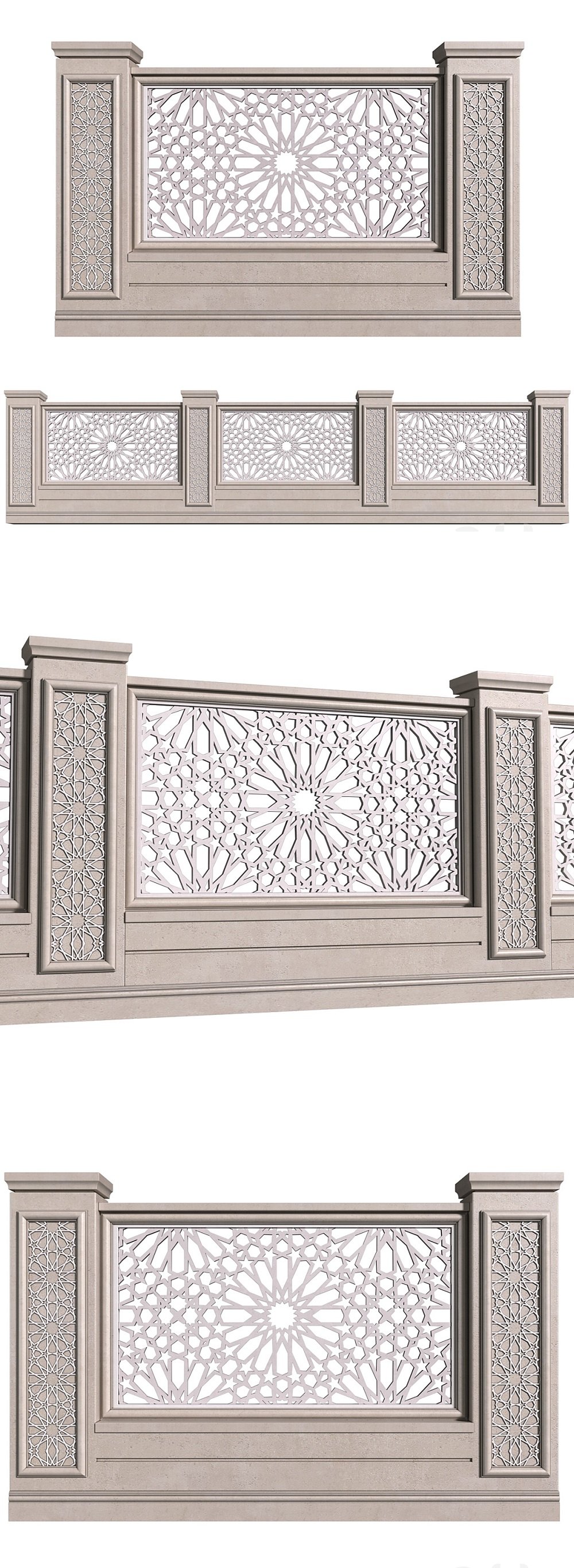 3dsky - Fence in oriental style. Arabian Fence 4657288 - 3D Model ...