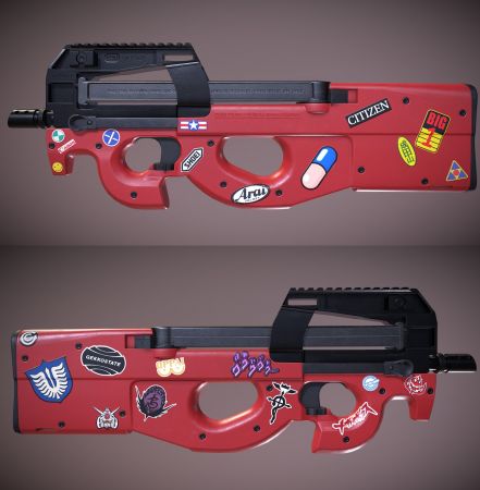 P90 Akira Anime themed - 3D Model | SoftArchive