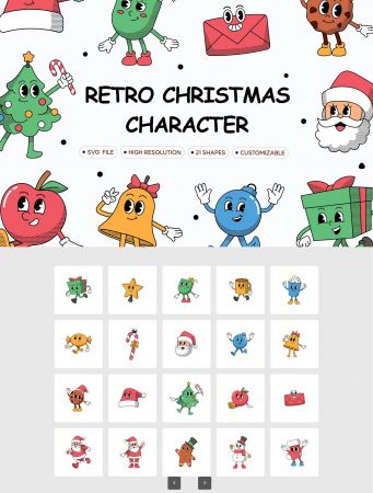 EE - Retro Christmas Character Illustration Set LF2EJPN | SoftArchive