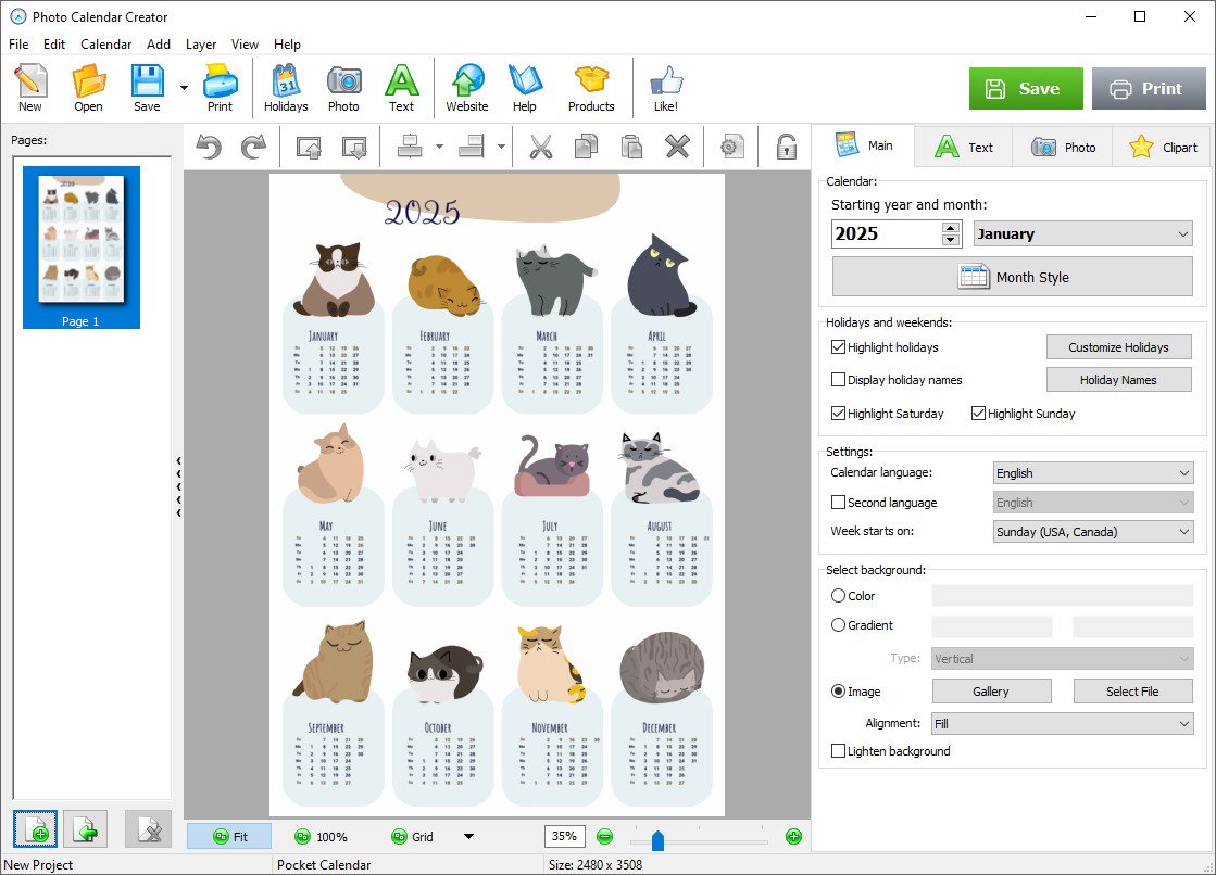 AMS Software Photo Calendar Creator Pro 19.0 Multilingual | SoftArchive