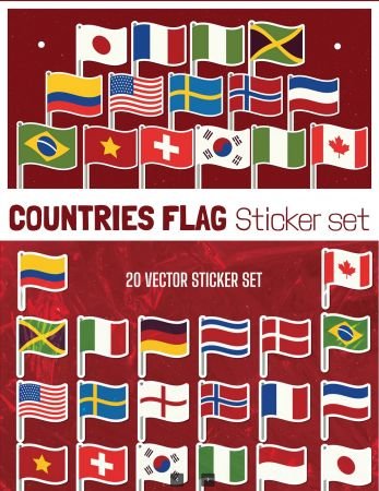 EE - Countries Flag Sticker Set 5RUNSLE | SoftArchive