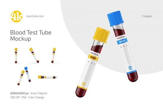 EE - Blood Test Tube Mockup Set RFS476N | SoftArchive