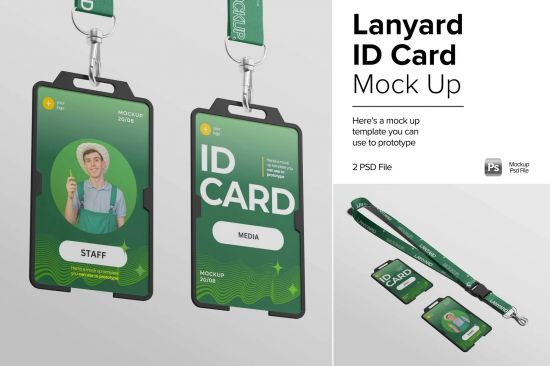 EE - Lanyard ID Card Mockup 7P7UXMU | SoftArchive