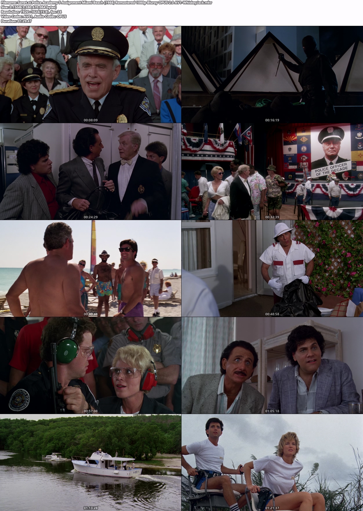 Police Academy 5 Assignment Miami Beach 1988 Remastered 1080p Bluray ...