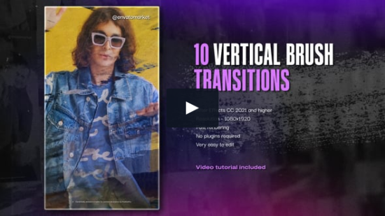 EE - Videohive - Vertical Brush Transition 56795047 | SoftArchive