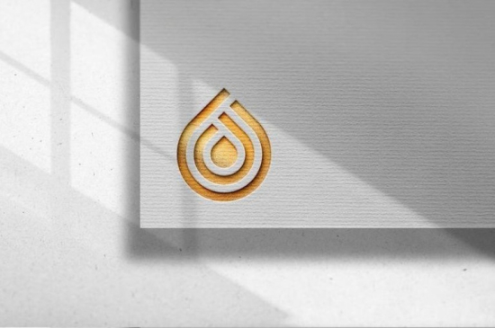 Realistic Gold Die Cut Logo Mockup - 67X58A5 | SoftArchive