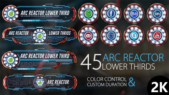 45 Arc Reactor Lower Thirds - Project for After Effects (Videohive ...