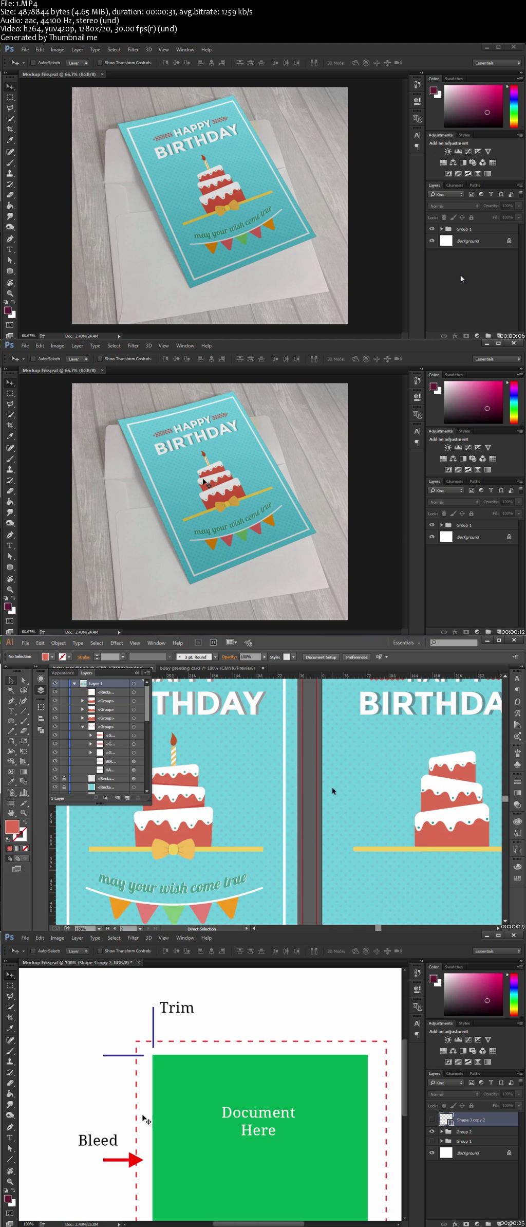 Birthday Greeting Card Design in Adobe Illustrator | SoftArchive