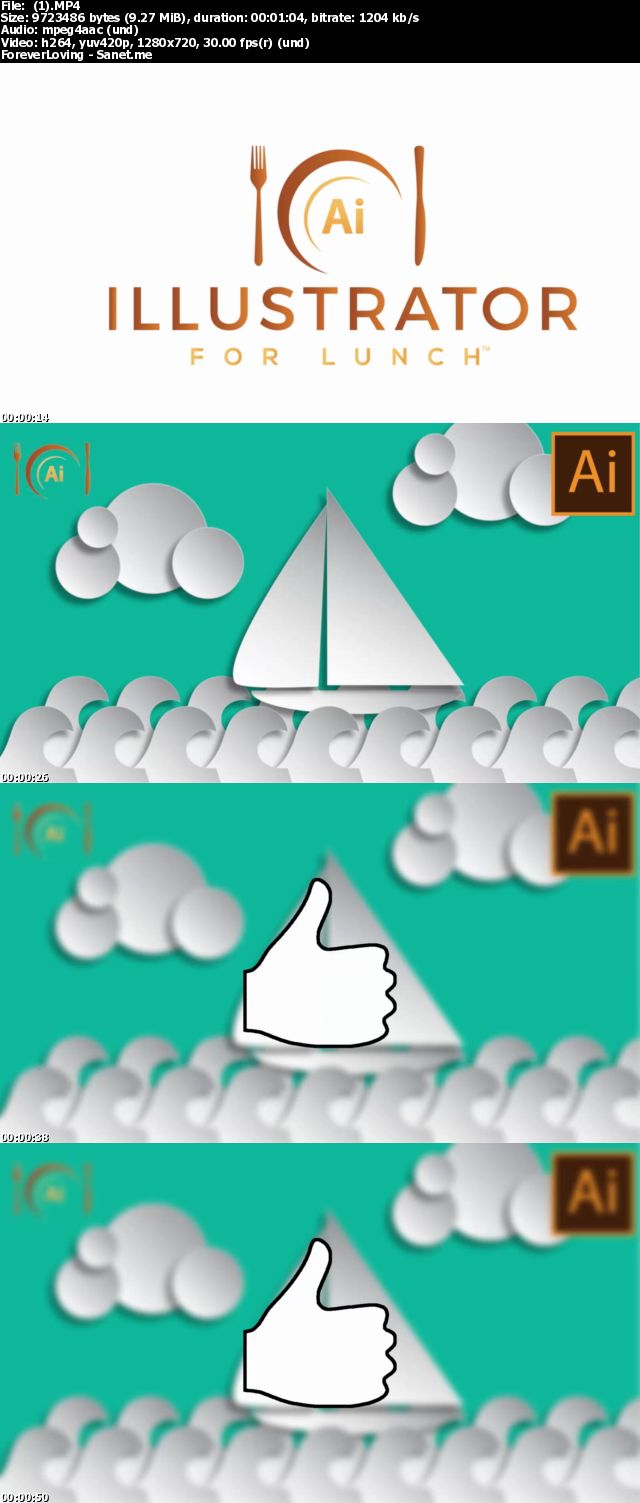 Illustrator for Lunch™ - Layered Paper Style Collage - Gradients ...