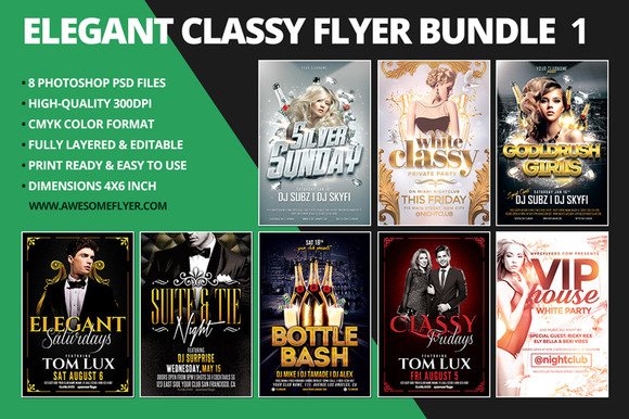 CreativeMarket - Elegant Classy Flyer Template Bundle | SoftArchive