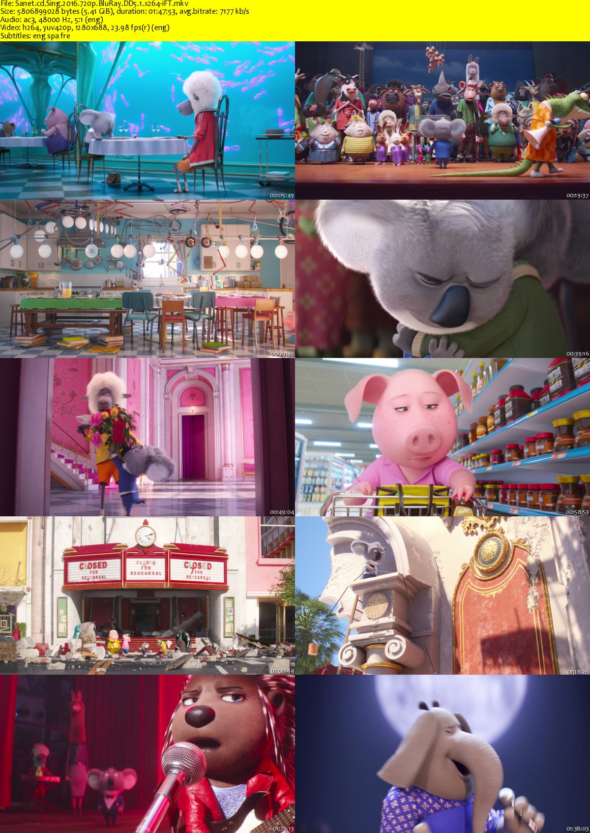 Sing 2016 720p BluRay DD5.1 x264-iFT | SoftArchive