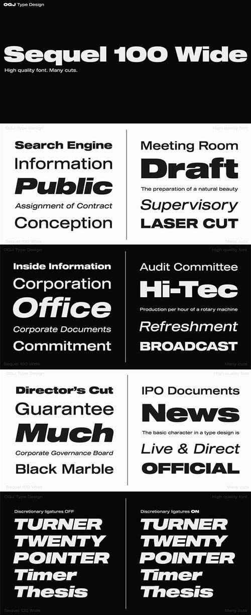 Sequel 100 Wide font family | SoftArchive