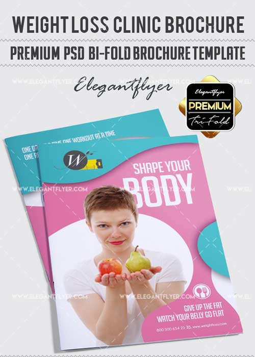 Weight Loss V1 2018 Premium Bi-Fold PSD Brochure Template | SoftArchive