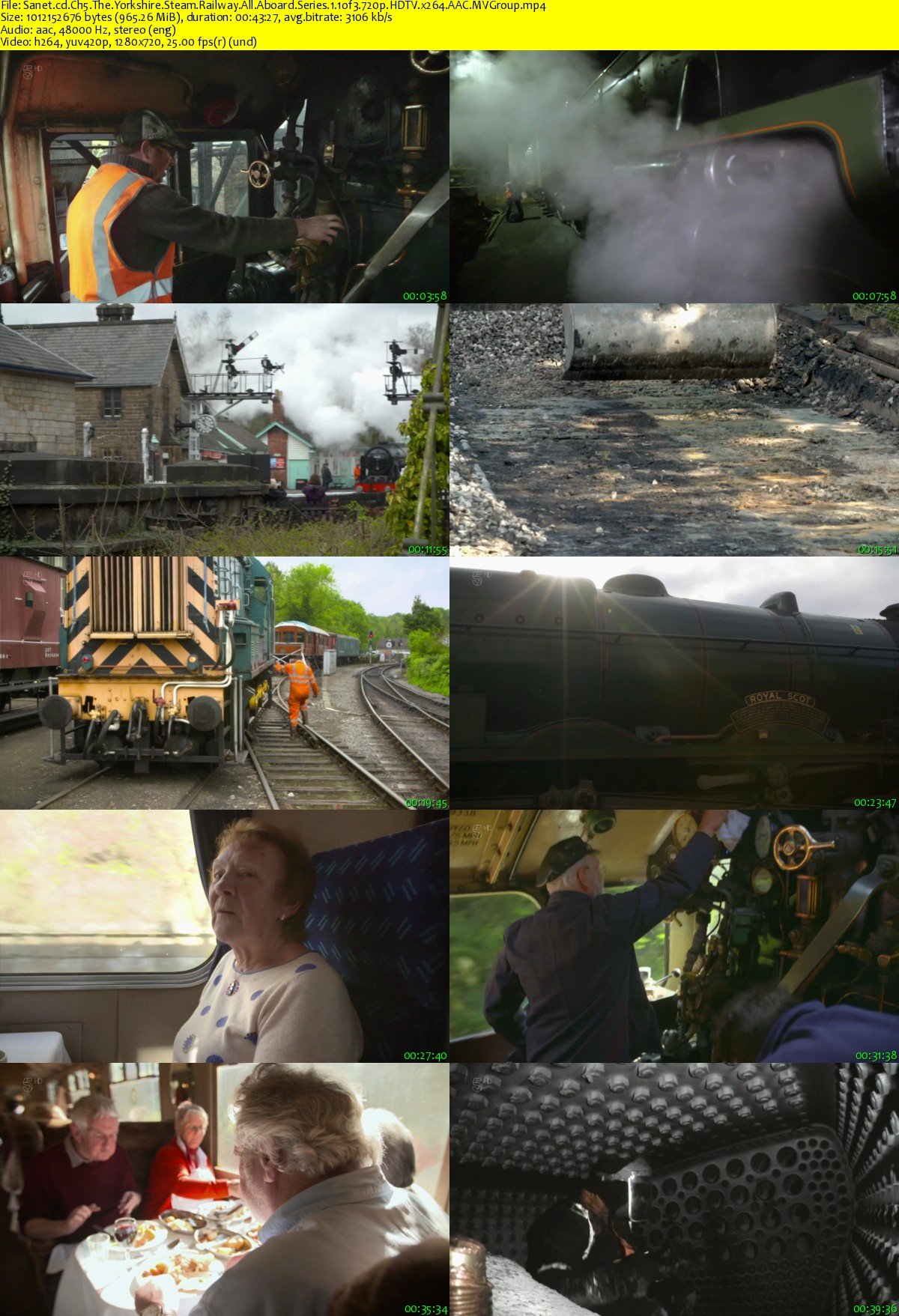 Ch5. The Yorkshire Steam Railway All Aboard Series 1 2017 720p HDTV ...