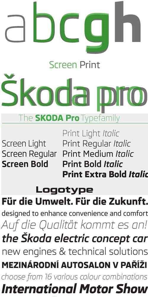 Skoda Pro Font Family | SoftArchive
