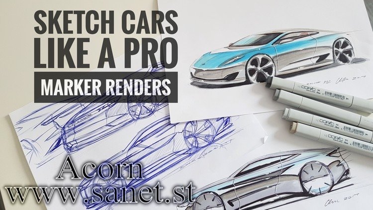 How To Sketch, Draw, Design Cars Like a Pro | Marker Renders | SoftArchive