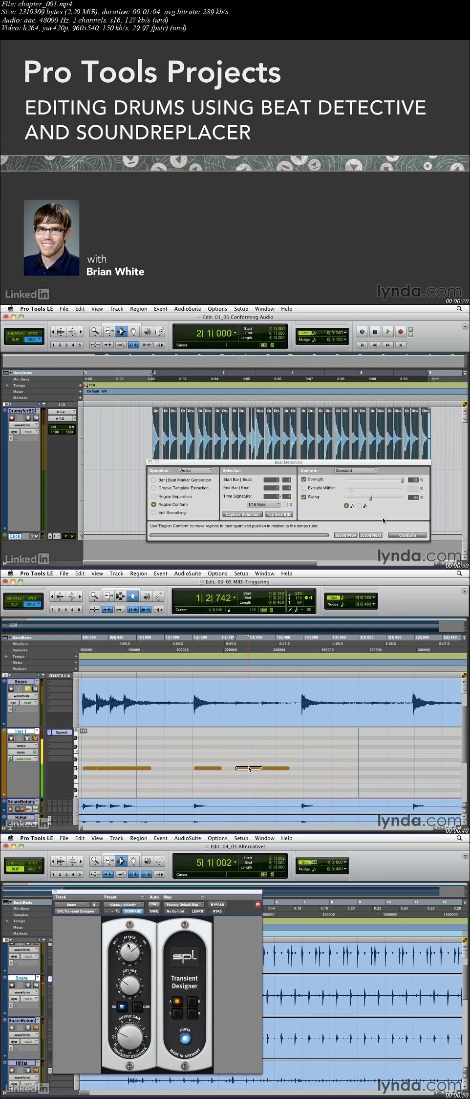 Pro Tools: Editing Drums Using Beat Detective and Sound Replacer ...