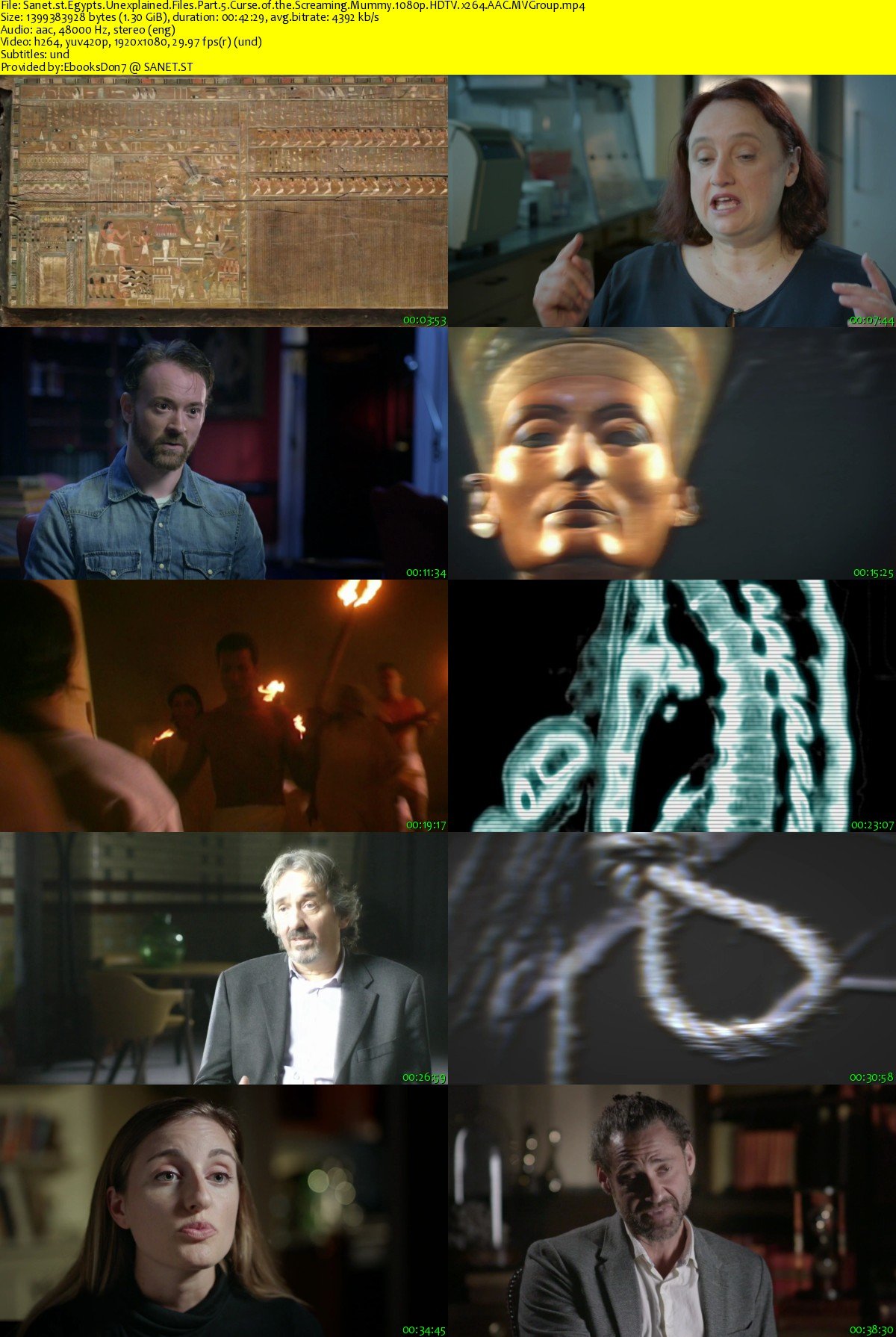 Sci. Ch. - Egypts Unexplained Files Part 5: Curse of the Screaming ...