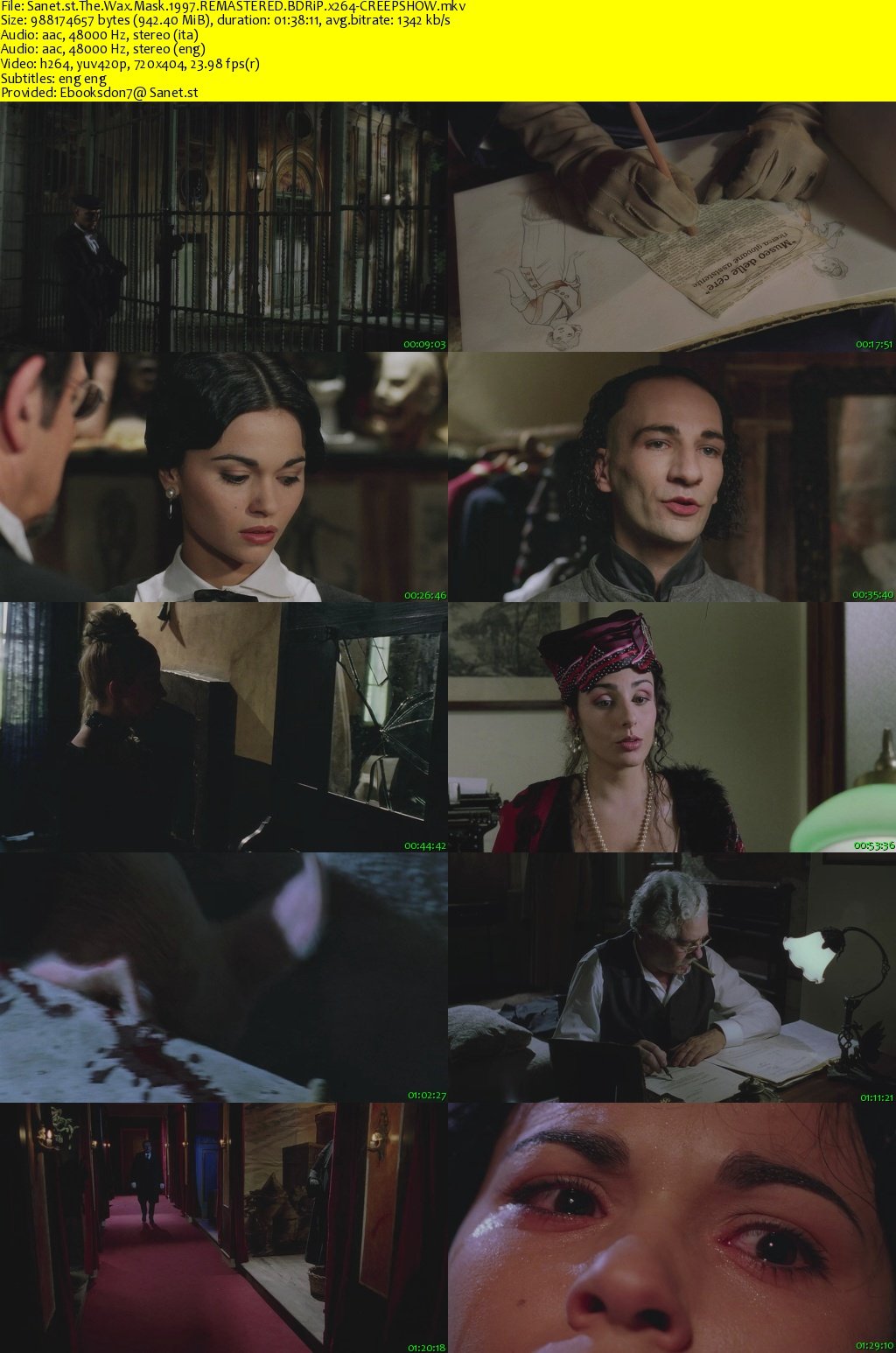 The Wax Mask 1997 REMASTERED BDRiP x264-CREEPSHOW | SoftArchive
