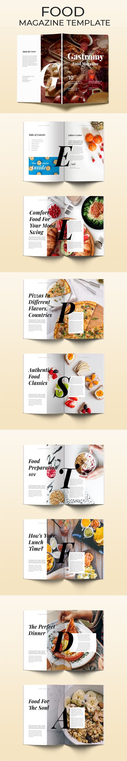 Food Magazine InDesign Template [18-Pages] | SoftArchive