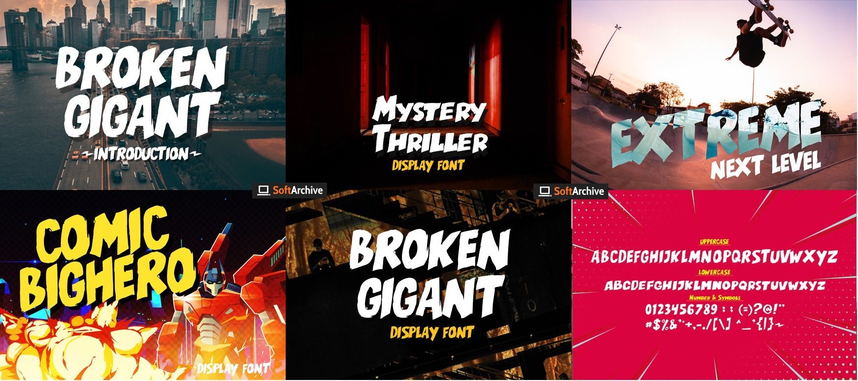 Broken Gigant Font | SoftArchive