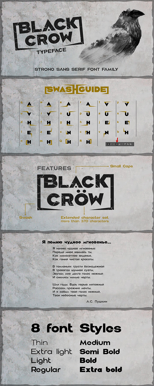 Black Crow font family | SoftArchive