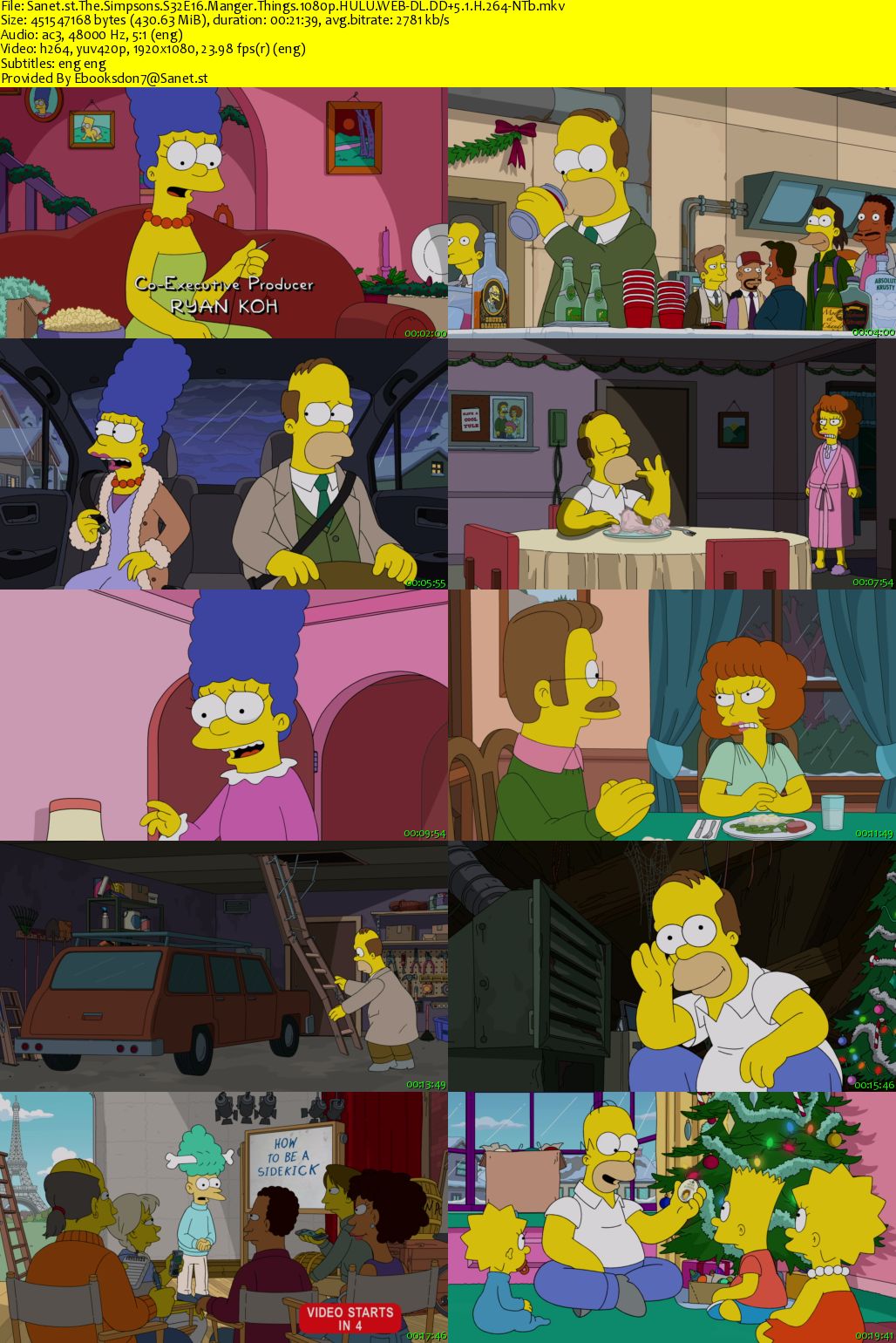 The Simpsons S32E16 Manger Things 1080p HULU WEB-DL DD5.1 H264-NTb ...