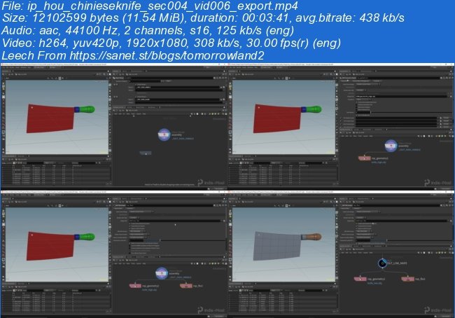 Houdini 18 - Procedural Prop Modeling - Chinese Knife | SoftArchive