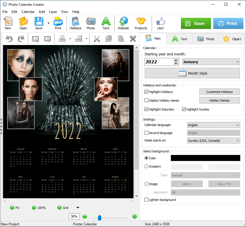 AMS Software Photo Calendar Creator Pro 16.0 Multilingual | SoftArchive