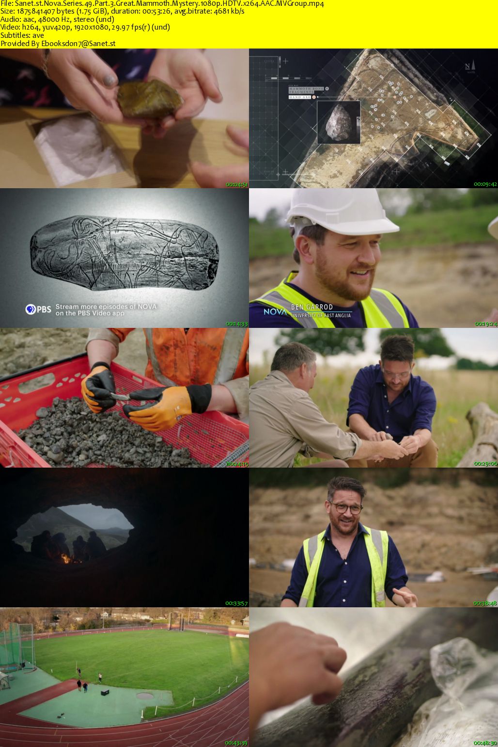 PBS - Nova: Series 49 Part 3 Great Mammoth Mystery (2022) 1080p HDTV ...