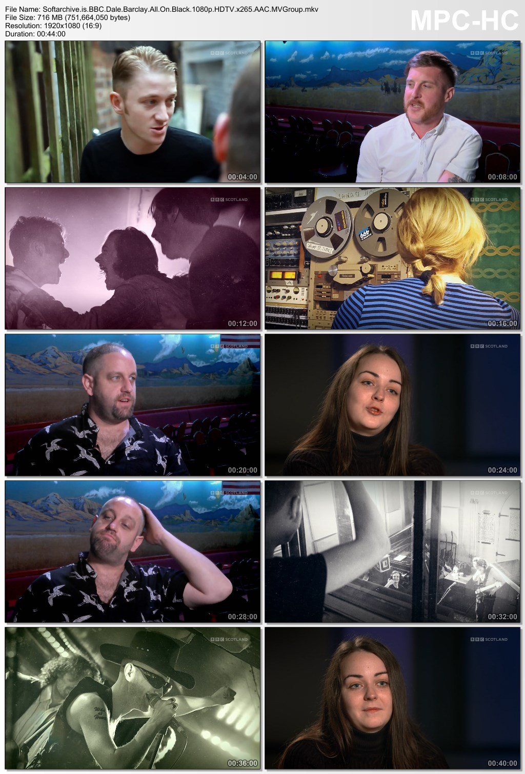 BBC - Dale Barclay: All On Black (2021) 1080p HDTV x265 AAC MVGroup ...