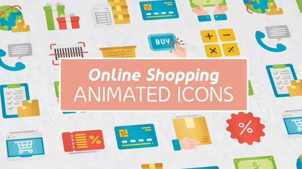 Videohive - Online Shopping Modern Flat Animated Icons 39123844 ...
